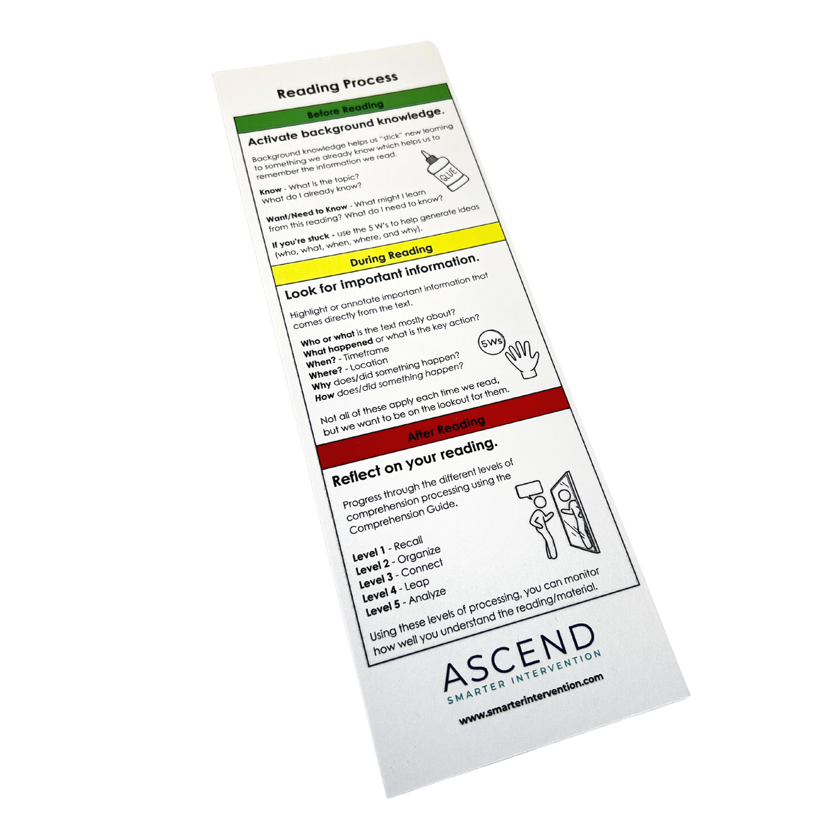 Comprehension Bookmarks (25-Pack) – Ascend SMARTER Intervention