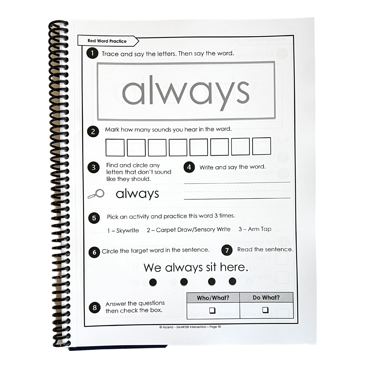 Level 2 Lock Word Activities Workbook – Ascend SMARTER Intervention