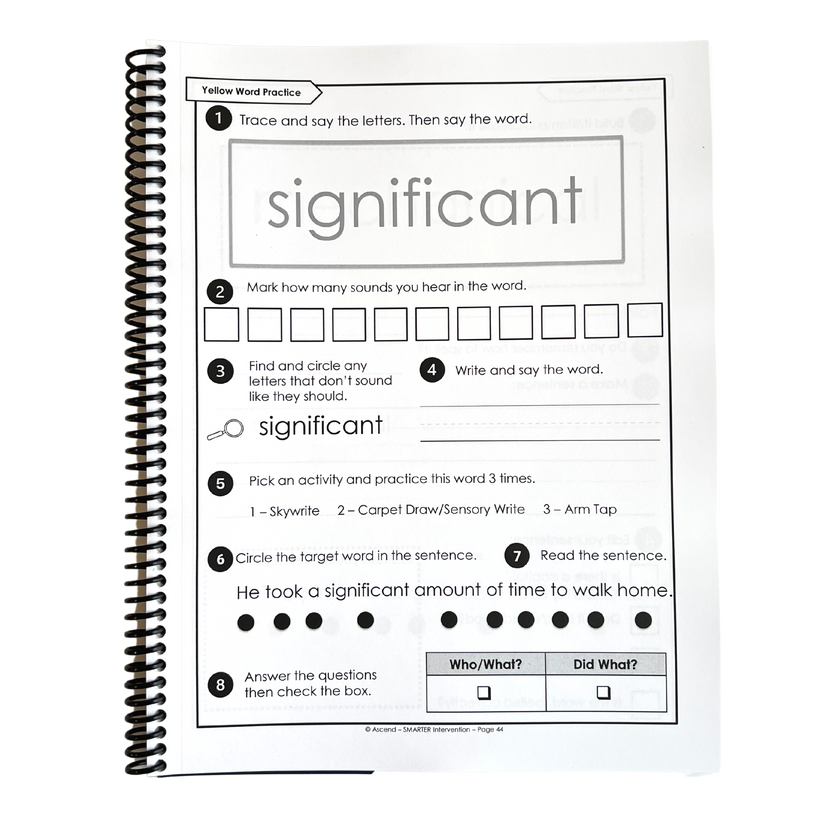 Level 5 Lock Word Activities Workbook – Ascend SMARTER Intervention