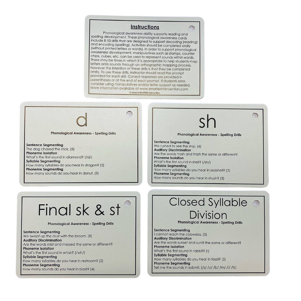 PA Drill Cards - Phonograms – Ascend SMARTER Intervention