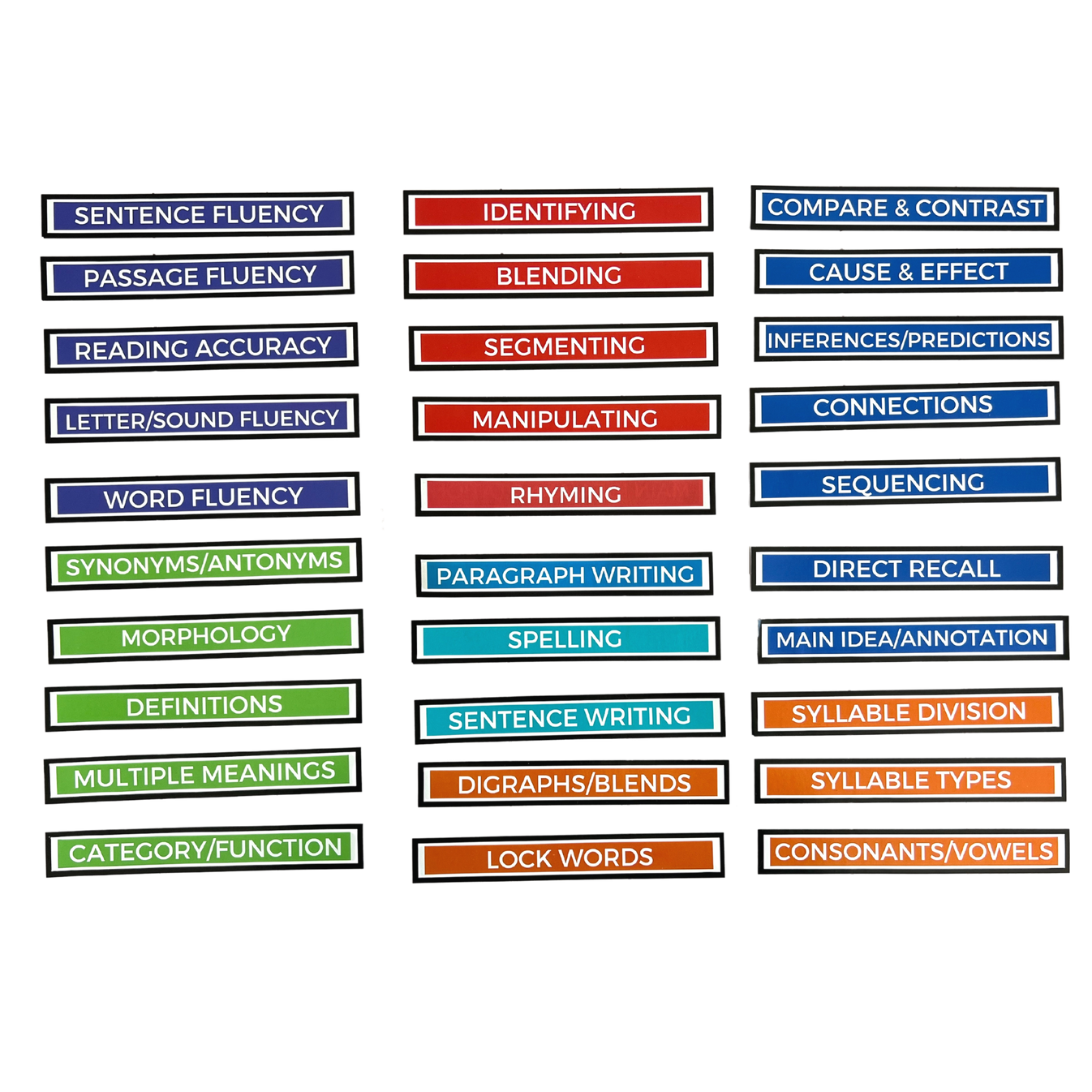 Literacy Labels Sticker Set – Ascend SMARTER Intervention