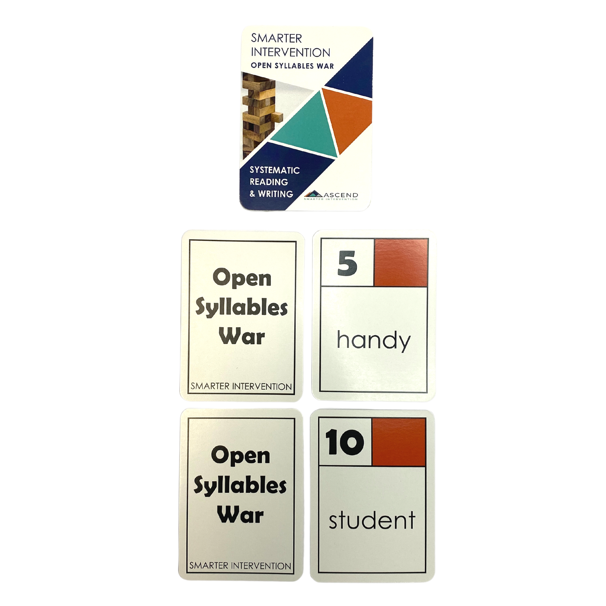 Open Syllables War Card Game – Ascend SMARTER Intervention