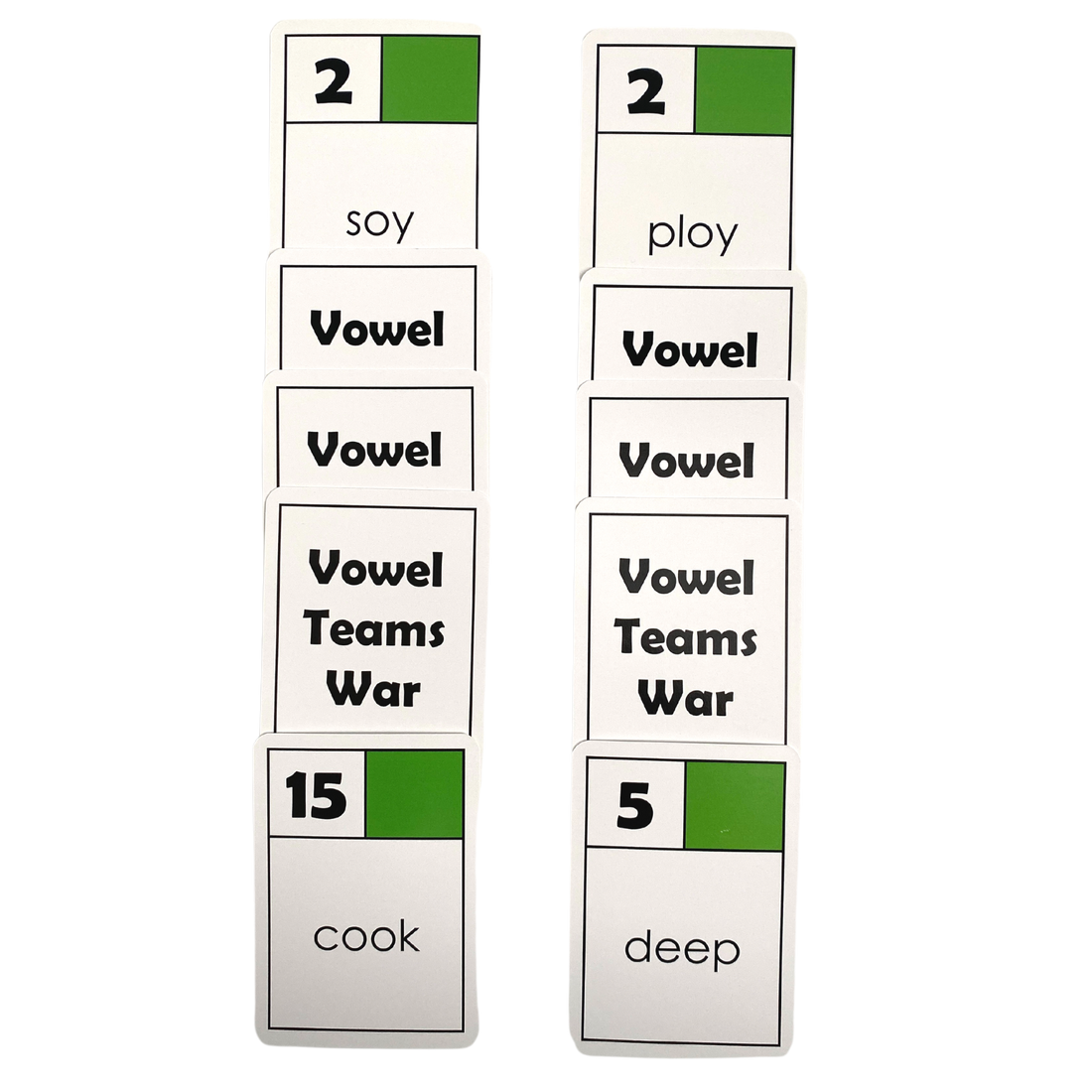 Vowel Teams War Card Game – Ascend SMARTER Intervention