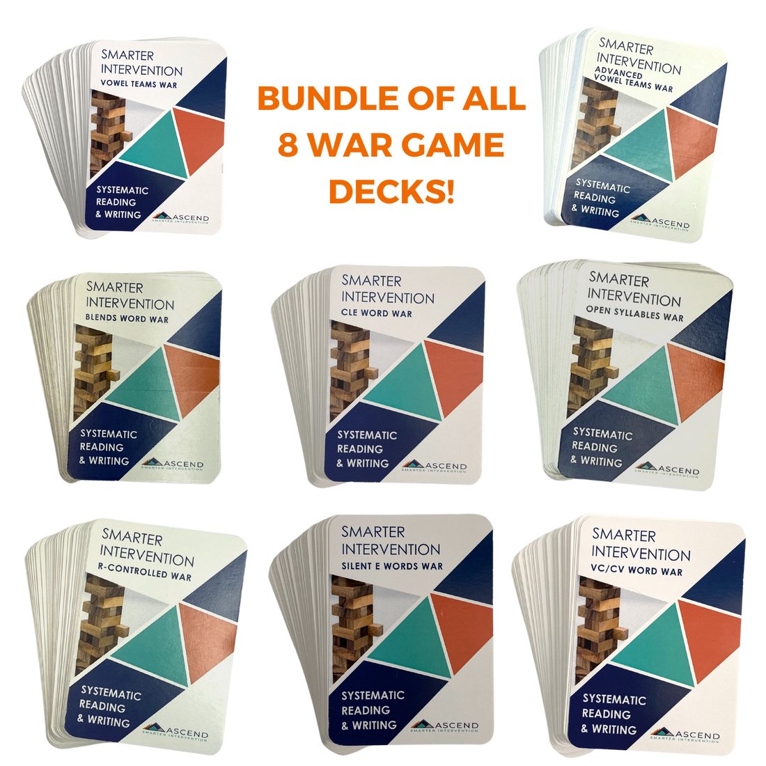 War Card Games Bundle – Ascend SMARTER Intervention
